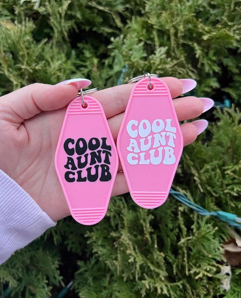 Cool Aunt Club Hotel Key Chain Auntie Key Chain Cool Aunt Gift - Etsy