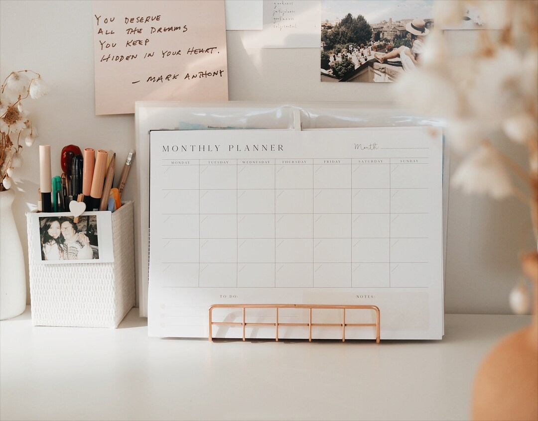 Monthly Planner - Digital/printable PDF - Minimal Modern Monthly ...