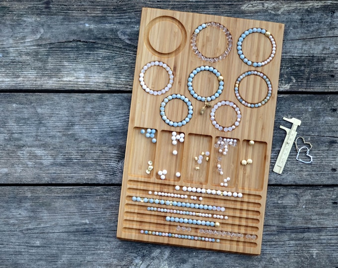 Bracelet Bead Board 2 Made of Wood With Pre-grooves for DIY Bracelets ...