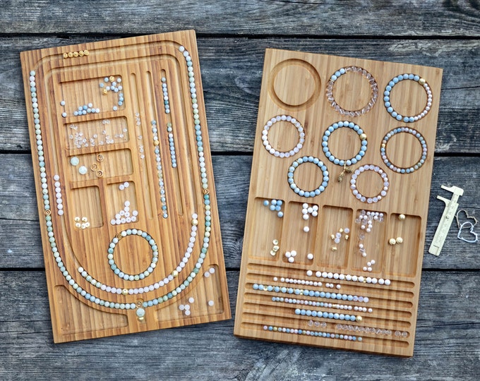 Wooden Mala Bead Design Board and Wooden Bracelet Bead Board as a ...