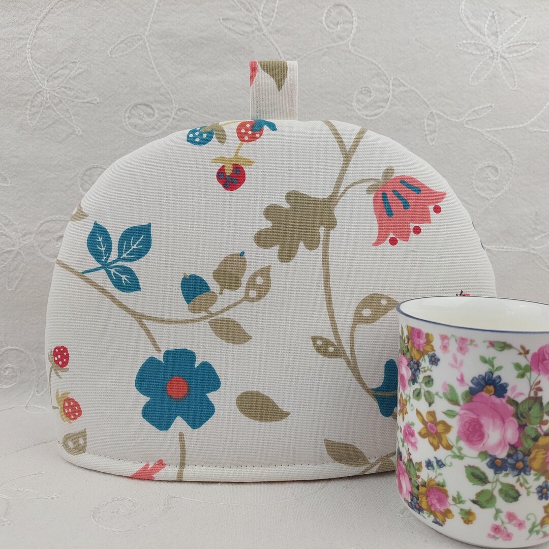 Floral Tea Cosy: 2-cup Small Teapot Cozy Cover, Bramble Autumn Fabric ...