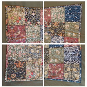 William Morris Quilted Patchwork Lap Blanket/throw, With Eight Morris ...