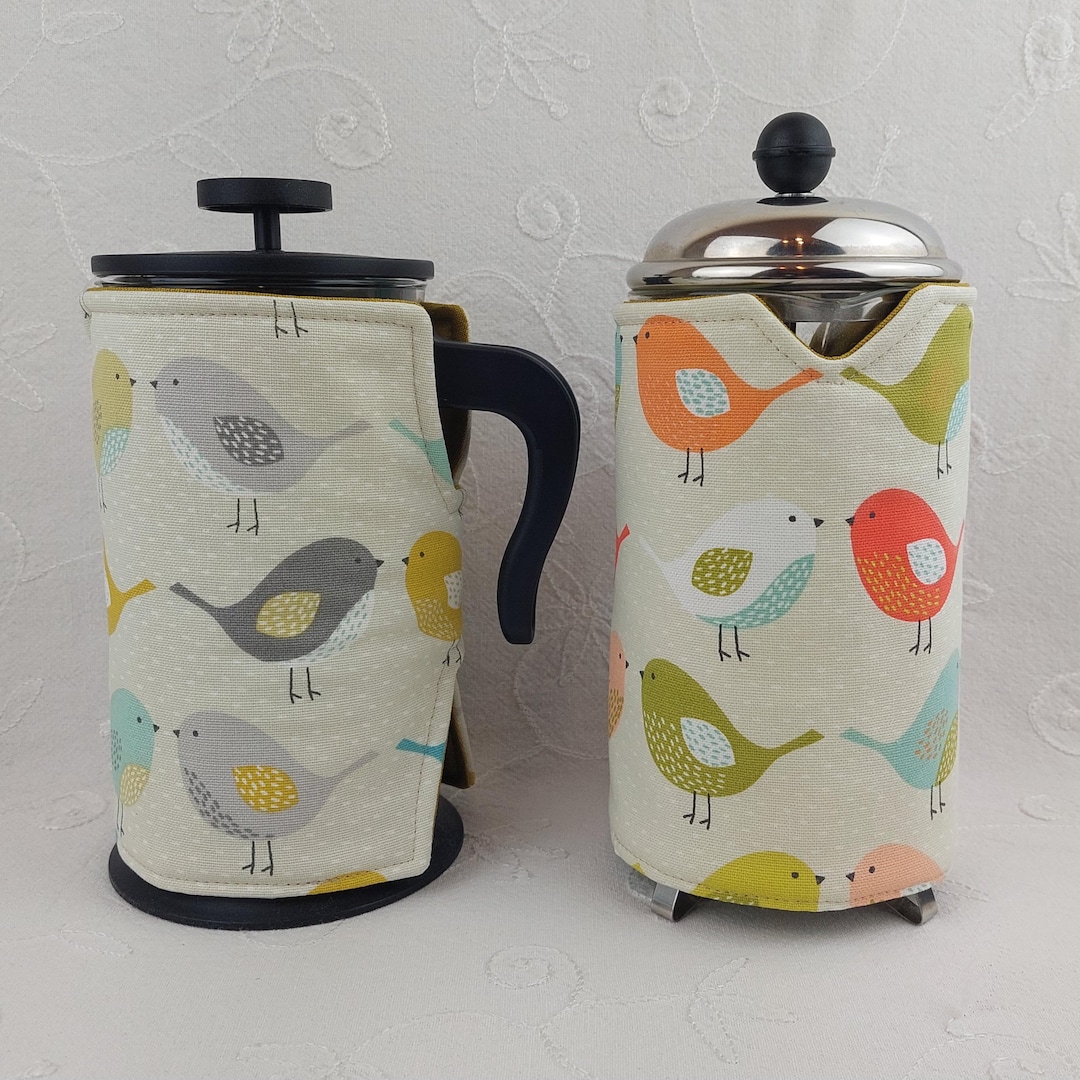 Cafetiere Cozy 1L 8 Cup Coffee Pot Cosy, French Press Cover. Ochre ...