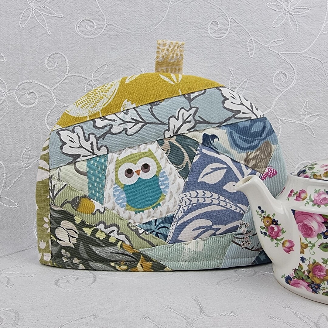 Small Tea Cosy, Unique Patchwork Quilted Cozy for Two-cup Tea-for-one ...