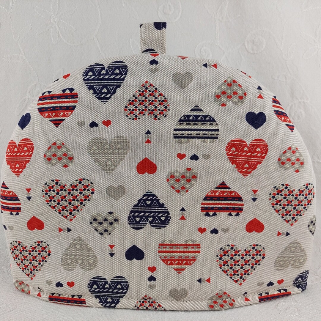 Hearts Tea Cosy Teapot Cozy. Gift for Valentines Day Mothers - Etsy