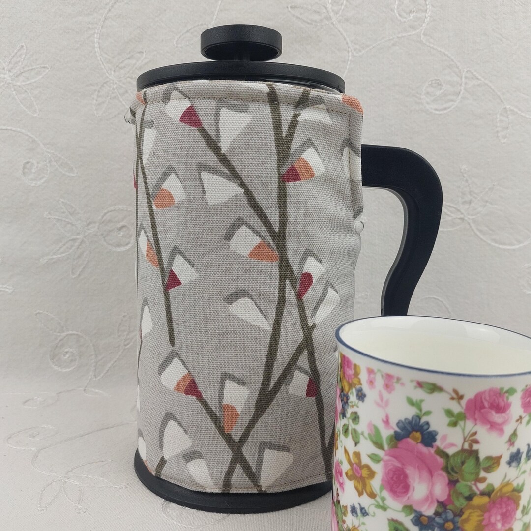 Cafetiere Cosy: Grey French Press Coffee Pot Cozy Cover, 1L 8-cup - Etsy