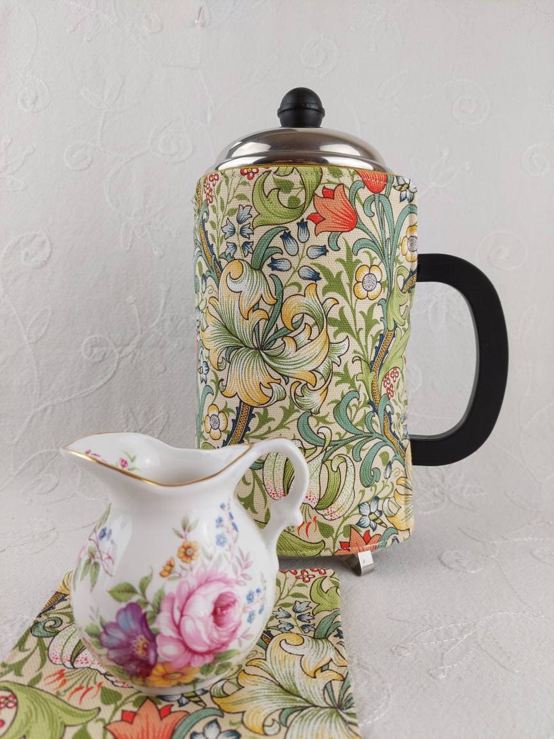 William Morris Golden Lily French Press Cafetiere Cosy and - Etsy