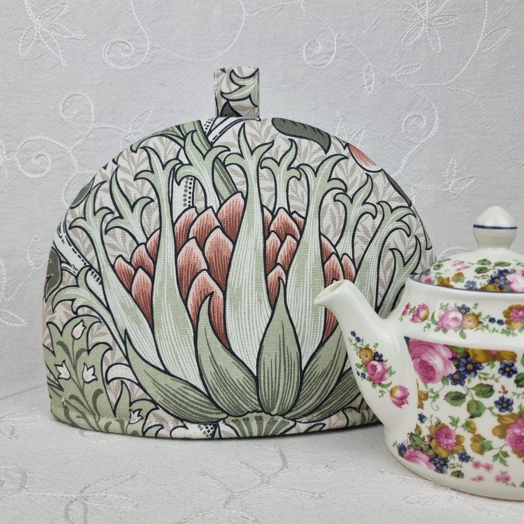 William Morris Tea Cosy: Artichoke Sage Teapot Cozy Cover - Etsy