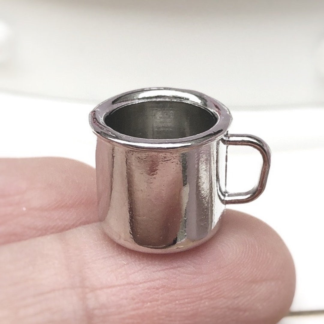 1/12 1/6 Dollhouse Miniature Silver Metal Mug Cup // Inbox Us for Bulk ...