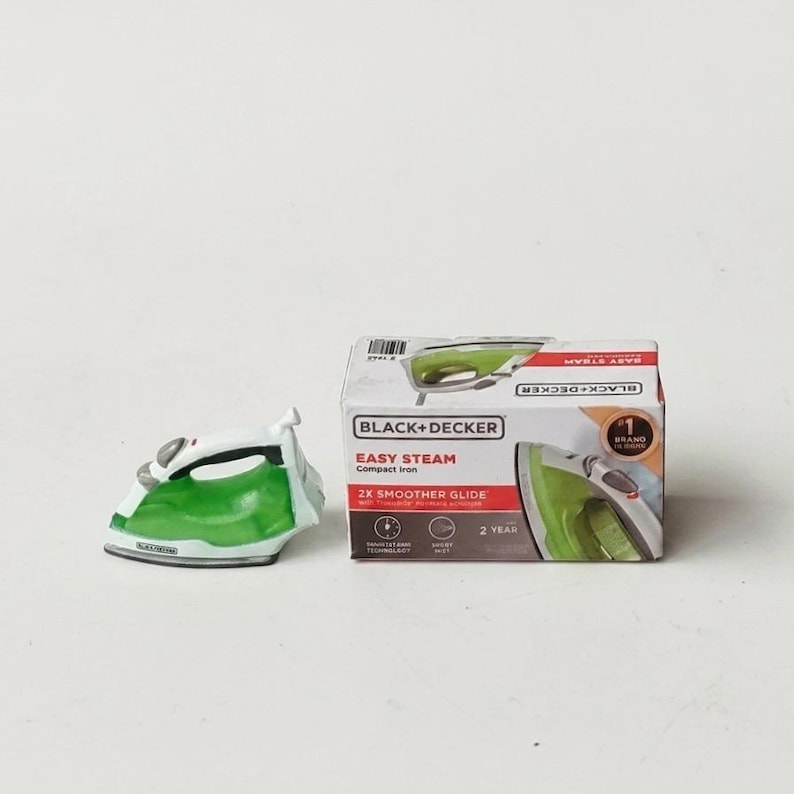 1/12 Dollhouse Miniature Replica Black and Decker Easy Steam Compact ...