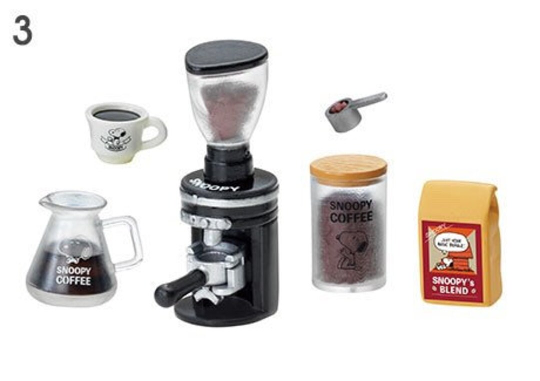 Set #3 / Set #6 - 1/12 1/6 Dollhouse Miniature Re-ment Snoopy Coffee ...