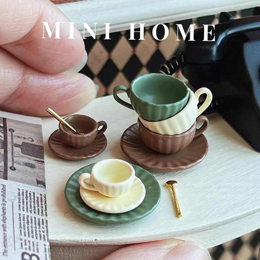 2 Sizes X 5 Colours - 1/12 1/6 Dollhouse Miniature Ceramic-like Metal ...