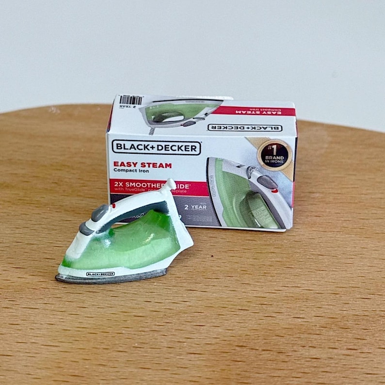 1/12 Dollhouse Miniature Replica Black and Decker Easy Steam Compact ...