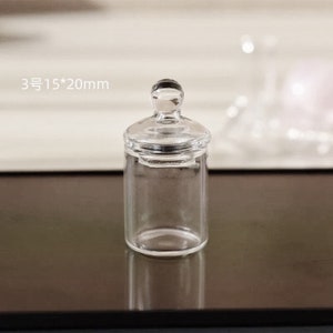 5 Sizes X 3 Colours - 1/12 1/6 Dollhouse Miniature Real Glass Jar With ...