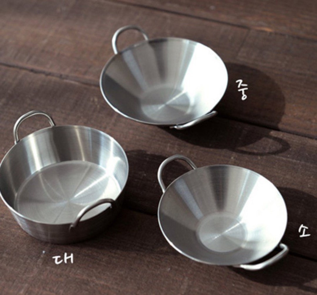 2 Sizes - Real Cooking Miniature Stainless Steel Shallow Cooking Pot ...