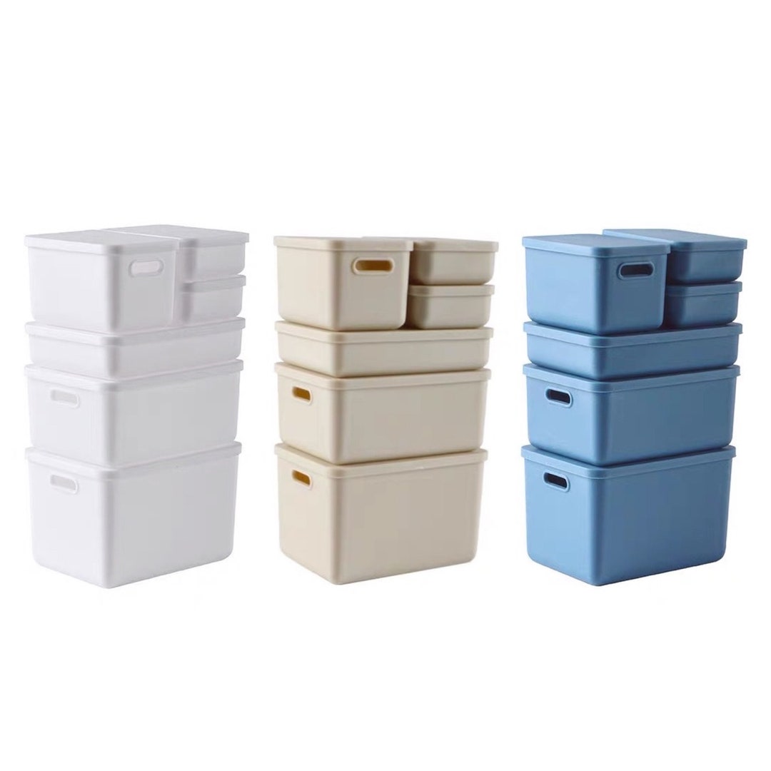 Set of 6 - 1/6 Dollhouse Miniature 6-piece Plastic Storage Box Set ...