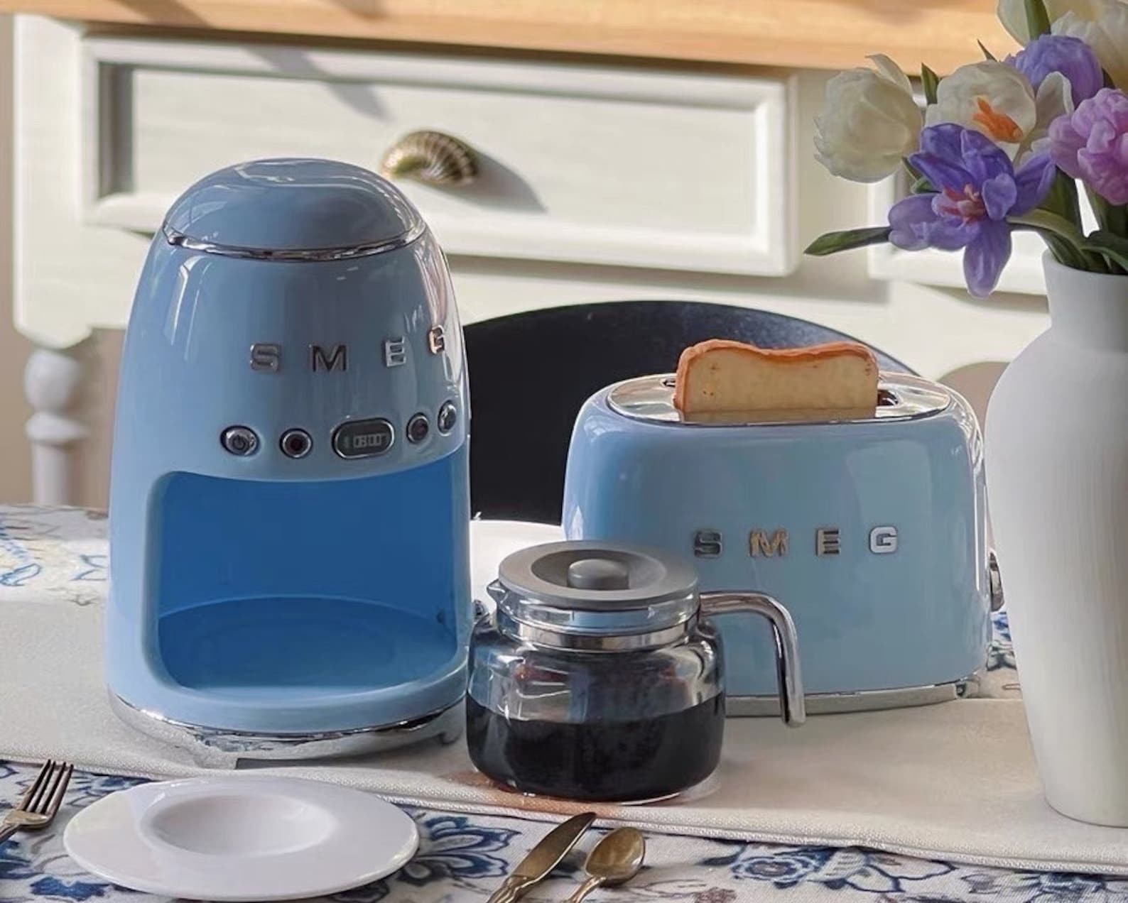 8 Colours - 1/6 Dollhouse Miniature Replica SMEG Retro-style Kitchen ...