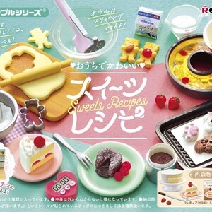 Set #5 - 1/12 1/6 Dollhouse Miniature Re-ment Sweets Recipes Collection ...