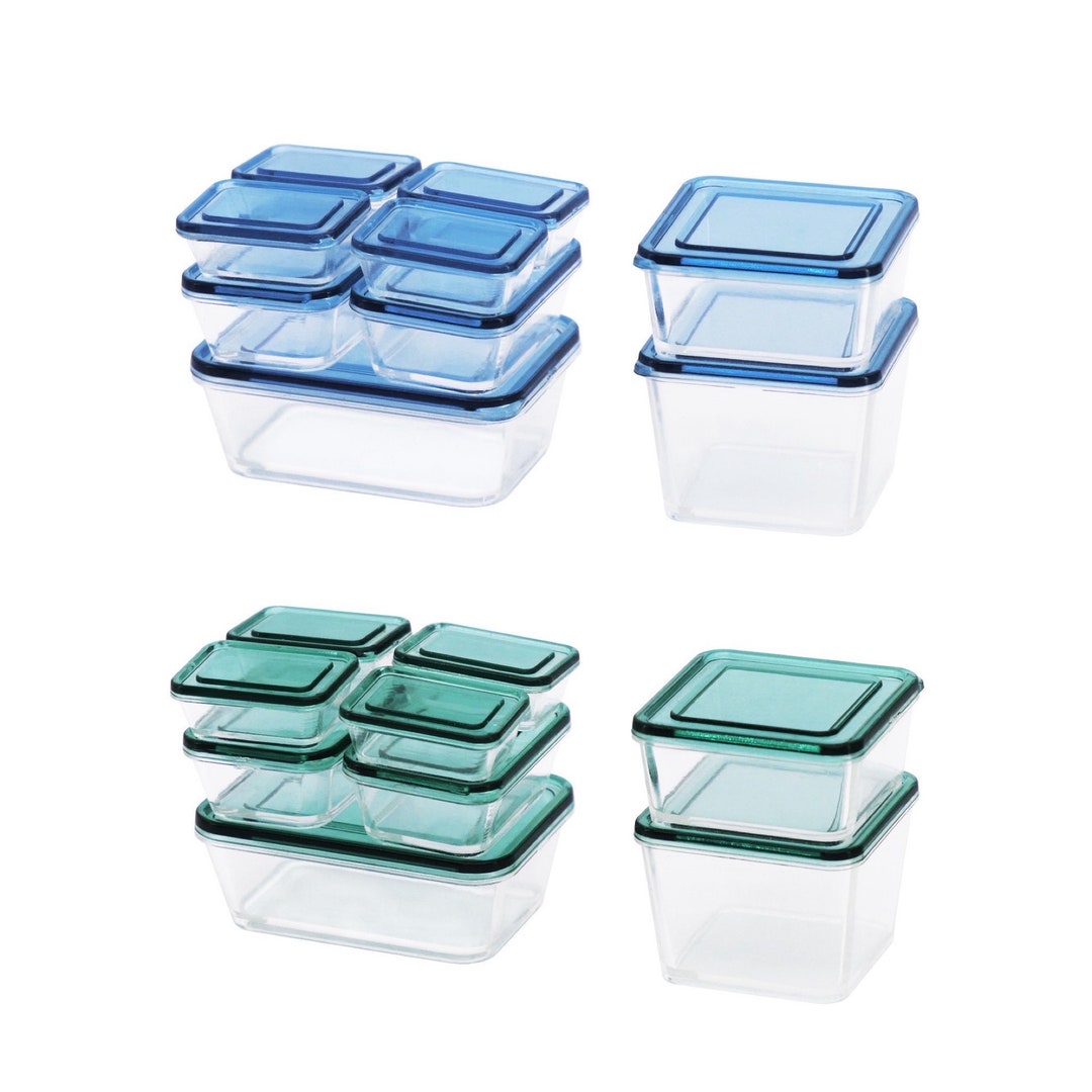 6 Colours - 1/12 1/6 Dollhouse Miniature 9-piece (5 Sizes) Food Storage ...