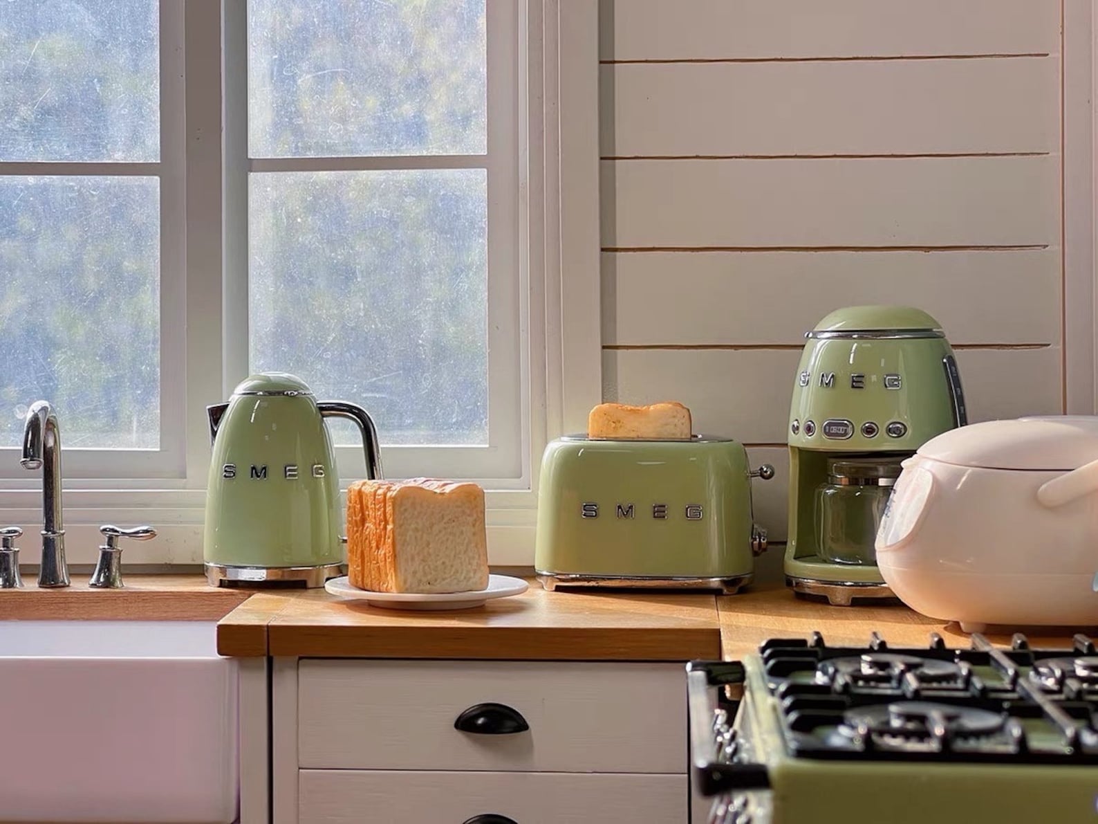 8 Colours - 1/6 Dollhouse Miniature Replica SMEG Retro-style Kitchen ...