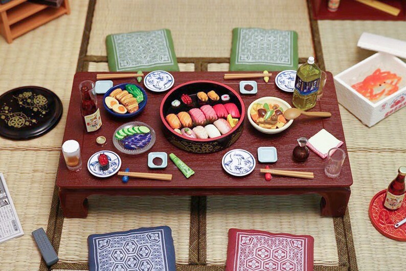 1/8 1/6 Dollhouse Miniature Re-ment Gorgeous Sushi Table Set: - Etsy