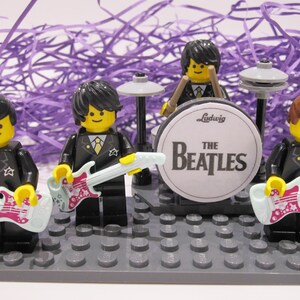 The Beatles 100% Genuine Lego Minifigures and Pieces Band on Stage With ...