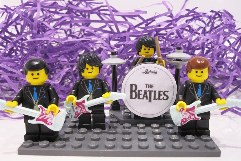 The Beatles - 100% Genuine Lego Minifigures and Pieces - Band on Stage ...
