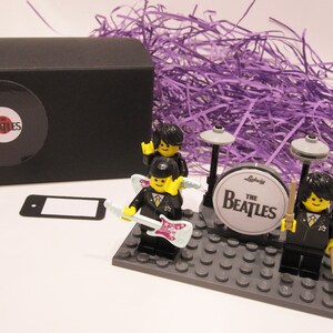 The Beatles 100% Genuine Lego Minifigures and Pieces Band on Stage With ...