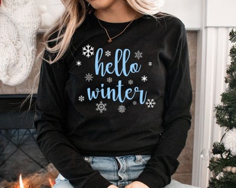 Winter Long Sleeve Shirt | Christmas Shirts for Women | Graphic T ...