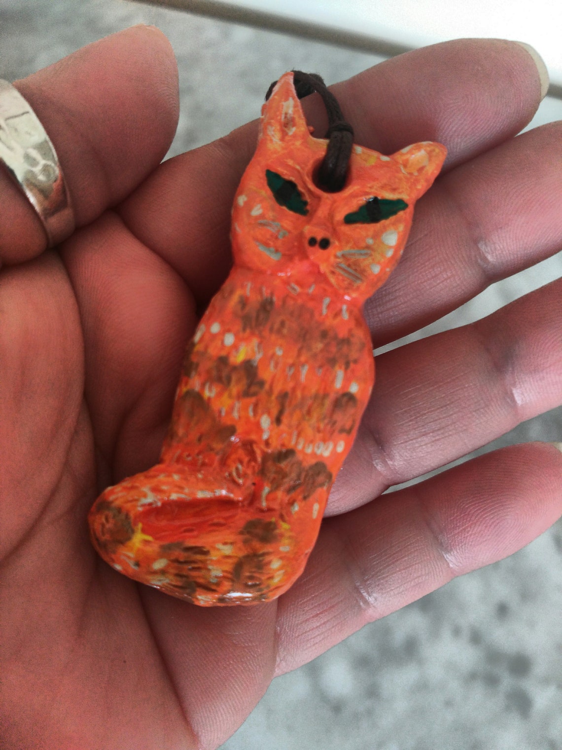 Cat Amulet Power Animal Pendant Collar. - Etsy UK