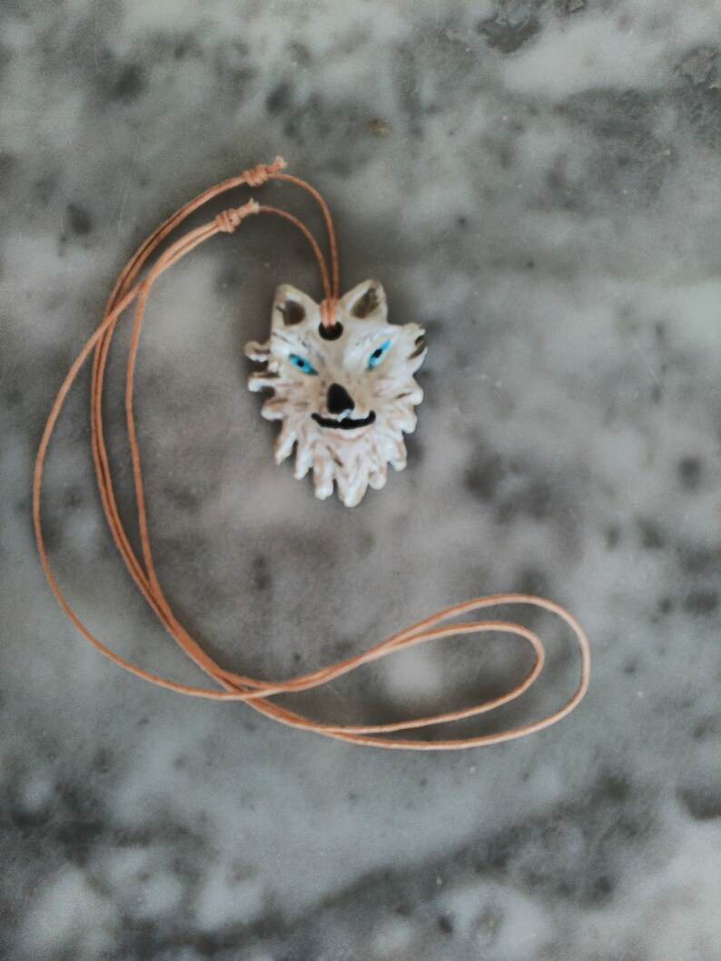 White Wolf, Amulet, Power Animal, Pendant, Necklace. - Etsy