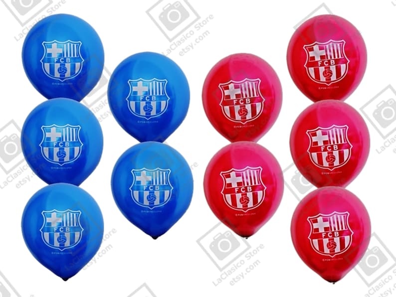 FC Barcelona Birthday Party Supplies Balloons 10 PCS Latex Blue Red ...