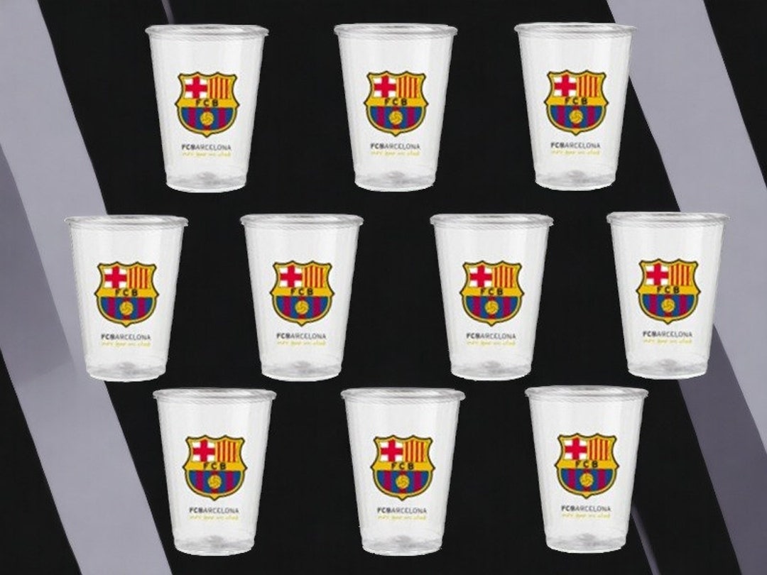 Plastic Cups FC Barcelona Party Birthday Football Team FCB Game Soccer ...