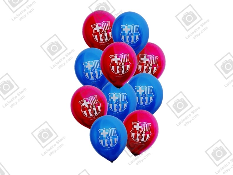 FC Barcelona Birthday Party Supplies Balloons 100 PCS Latex Blue Red ...