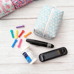 Boxy Diabetic Glucose Monitor Kit Zip Pouch for Diabetic Supplies ...