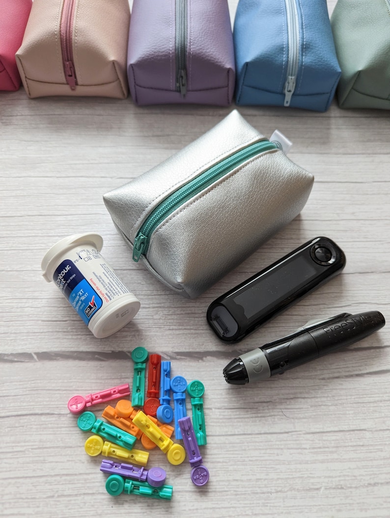 Boxy Diabetic Glucose Monitor Kit Zip Pouch for Diabetic - Etsy