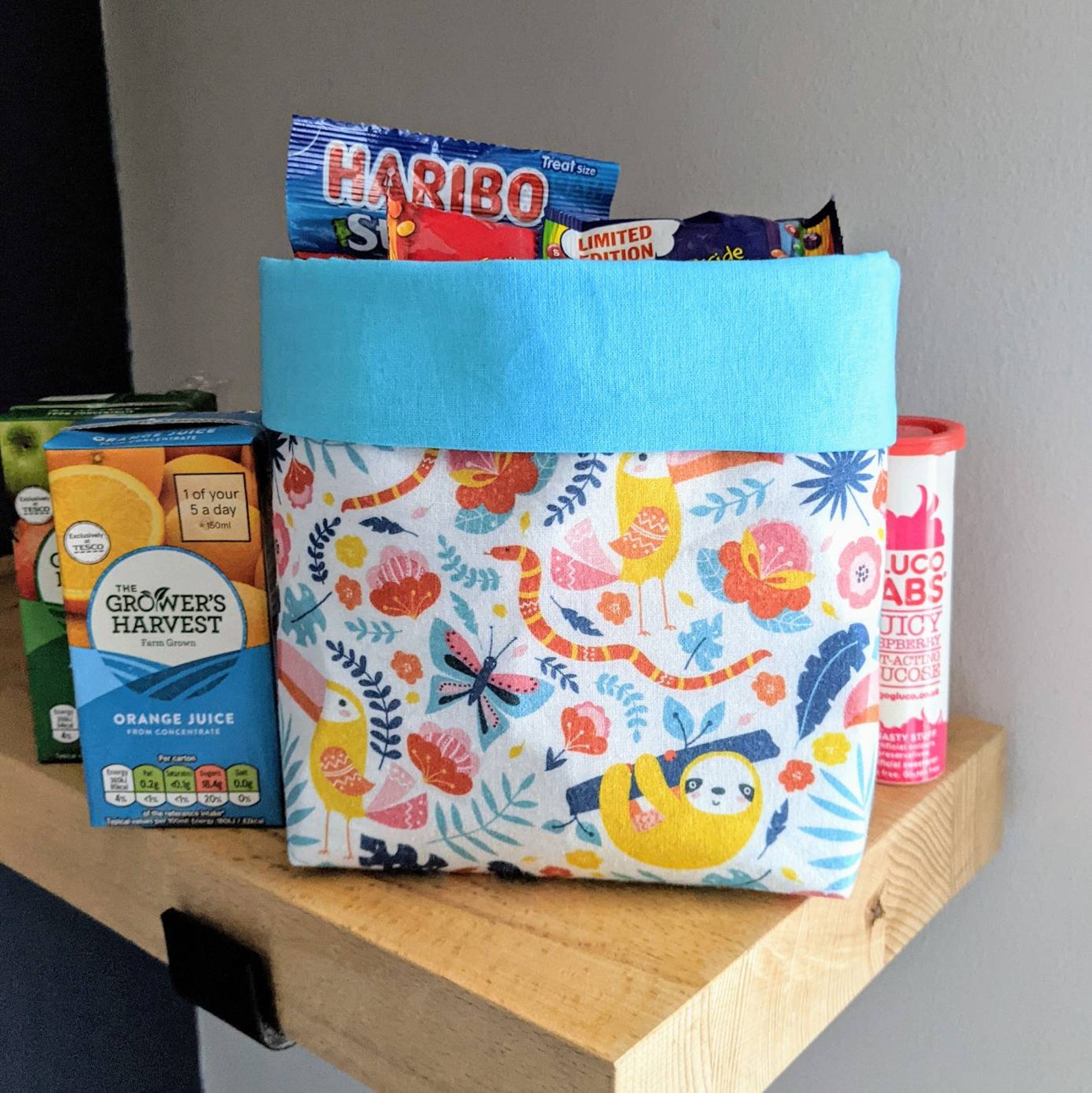 Handy Fabric Small Basket Bag Box Storage Hypo Treats or | Etsy