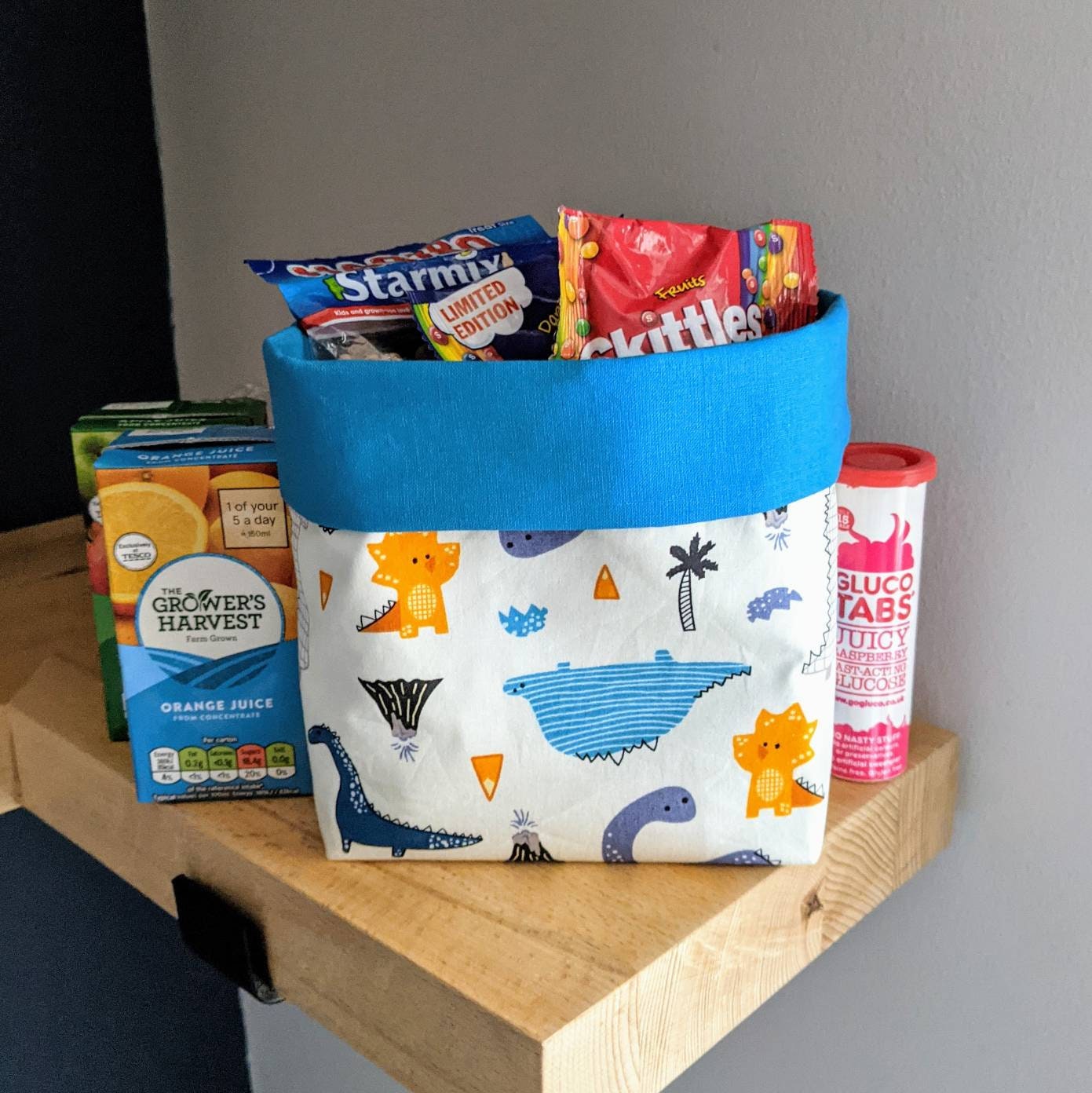 Handy fabric small basket bag box storage for hypo treats or | Etsy