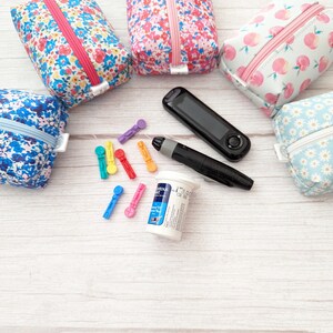 Boxy Diabetic Glucose Monitor Kit Zip Pouch for Diabetic Supplies ...