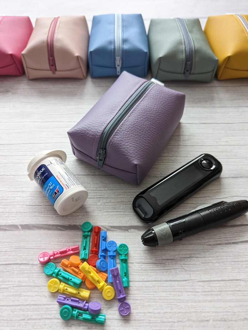 Boxy Diabetic Glucose Monitor Kit Zip Pouch for Diabetic - Etsy
