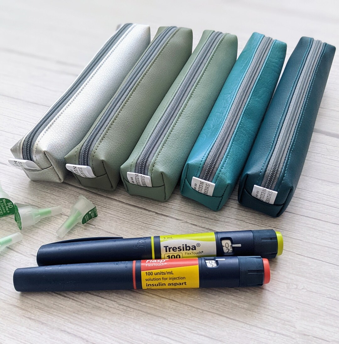 Super Slim Compact Zip Pouch for Diabetic Supplies Insulin Pens or Make ...
