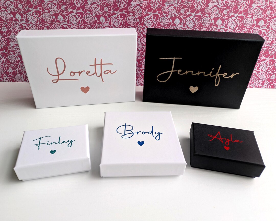 Personalised Jewellery Gift Box: Luxury Wedding Earring Bracelet ...