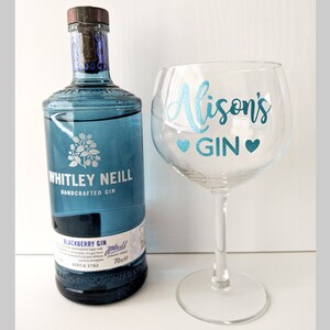 Gin Glass Decal, Gin Glass Sticker, Names for Drinks Glasses ...