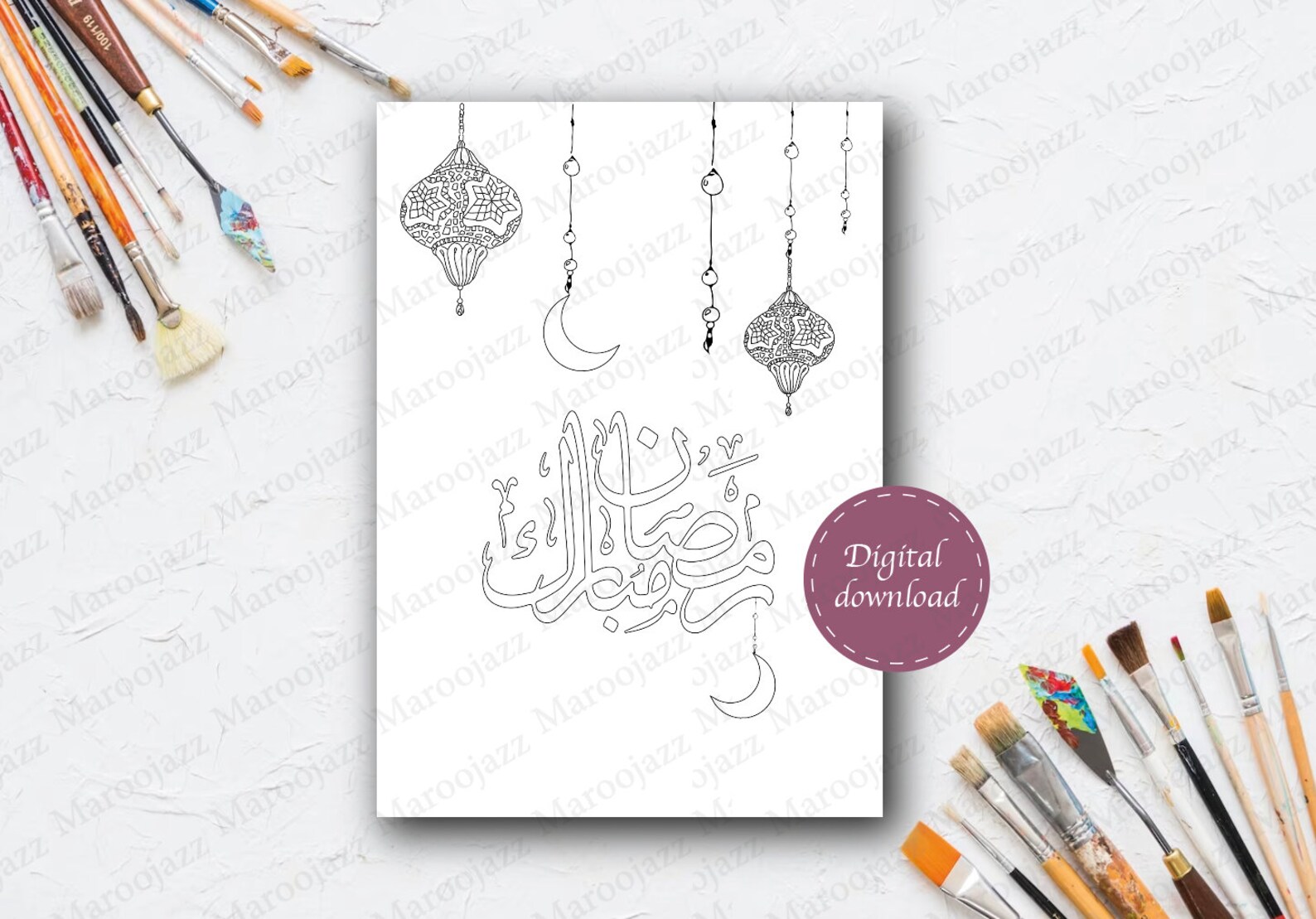 Ramadan Mubarak Colouring Pages for Kids and Adults Ramadan - Etsy UK