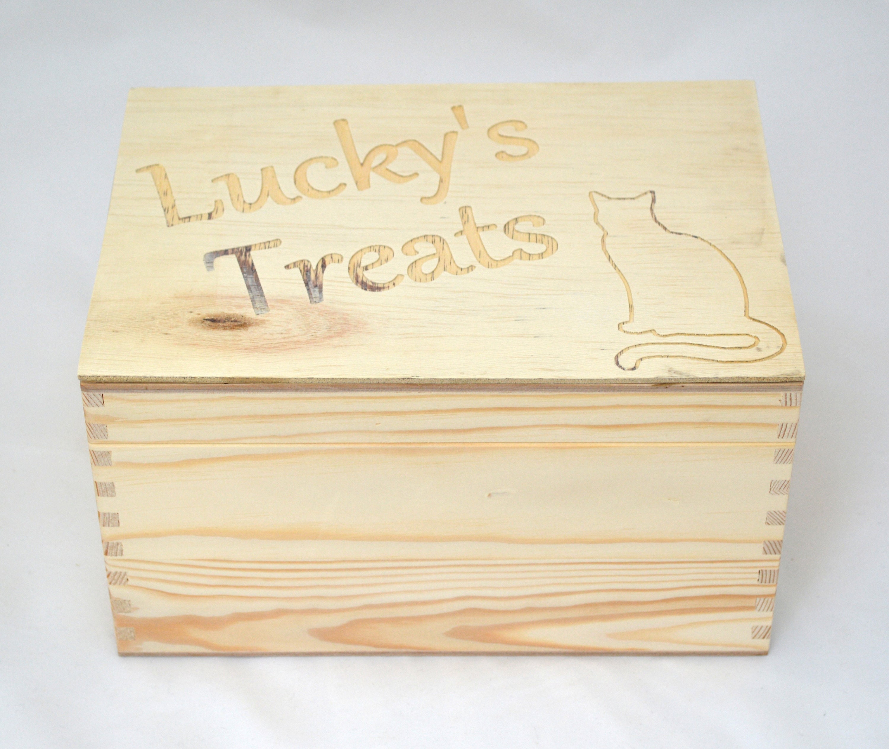 Personalised Pet Treat Box Storage Wooden Box Dog Cat - Etsy