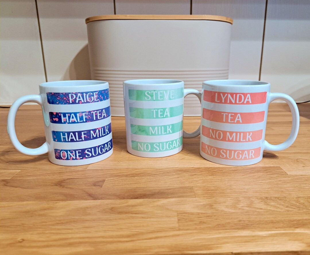 Personalised Drink Office/work Mug - Secret Santa Gift - Water Colour ...