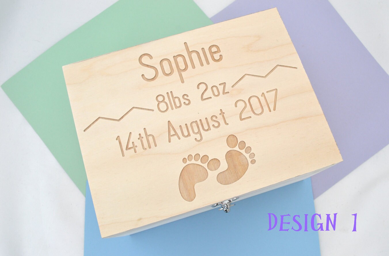 Personalised Baby Box Keepsake Box Wooden Box Engraved | Etsy
