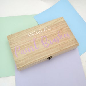 Personalised Paint Brush Storage Box - Etsy