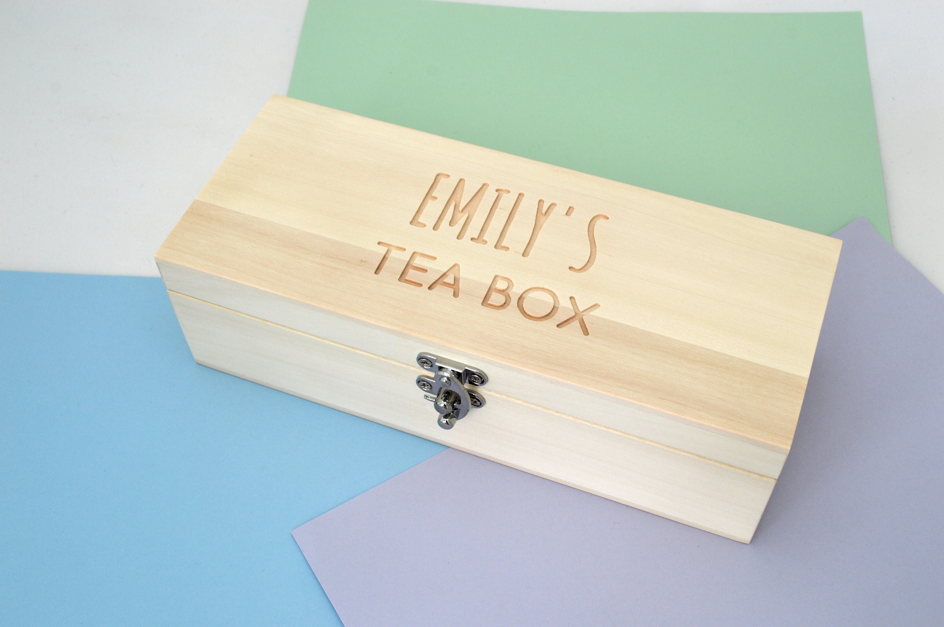 Personalised Tea Box 3 6 or 12 Compartments | Etsy