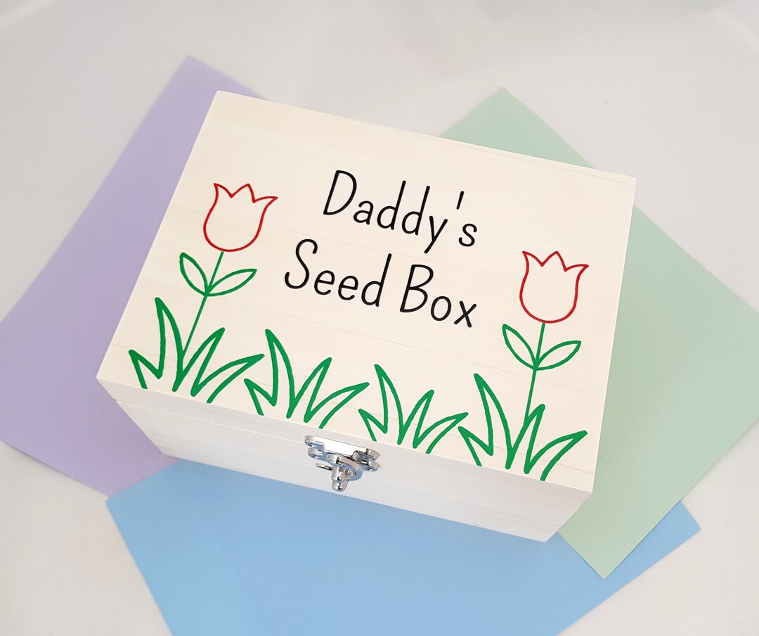 Personalised Seed Box With Flowers - Etsy